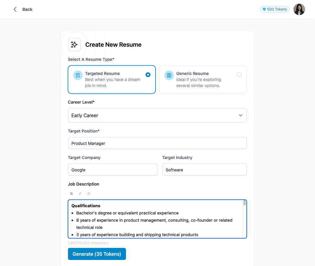 Resumo: Effortless Resumes with a Spark